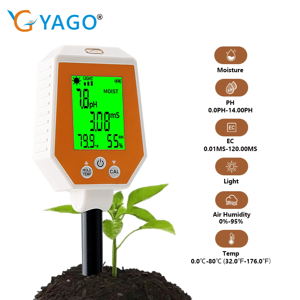 Multifunction-Soil-Meter-Digital-Hygrometer-Ph-Tester-Moisture-Air ...
