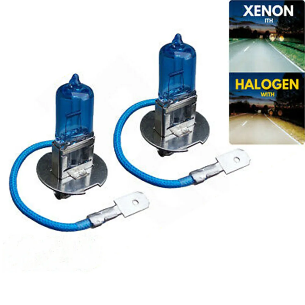 2Pcs H3 LED Bulbs 12V White Super Bright High Power H3 Xenon 453 Socket ...