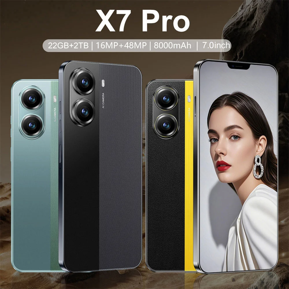 Brand New X7 Pro Smartphone Original 7.0inch 22G 2TB Mobile Phones ...