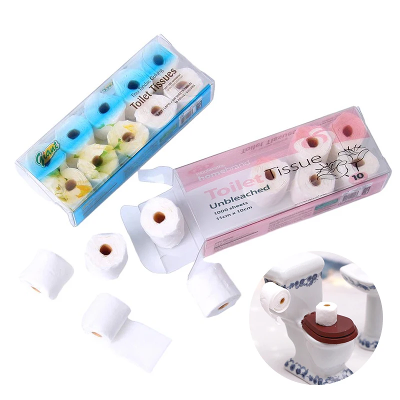 1-12-Dollhouse-Miniature-Paper-Towel-Roll-Toilet-Paper-Roll-Of-Tissue ...