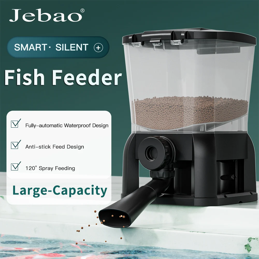 Jebao Fish Feeder Aquarium Fish Pond Large Capacity Automatic Wifi Feeder Koi Feeder Smart ...
