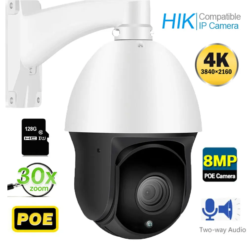 CCTV-HD-8MP-4K-H-265-Compatible-Hikvision-POE-IP-Camera-Outdoor-Dome ...
