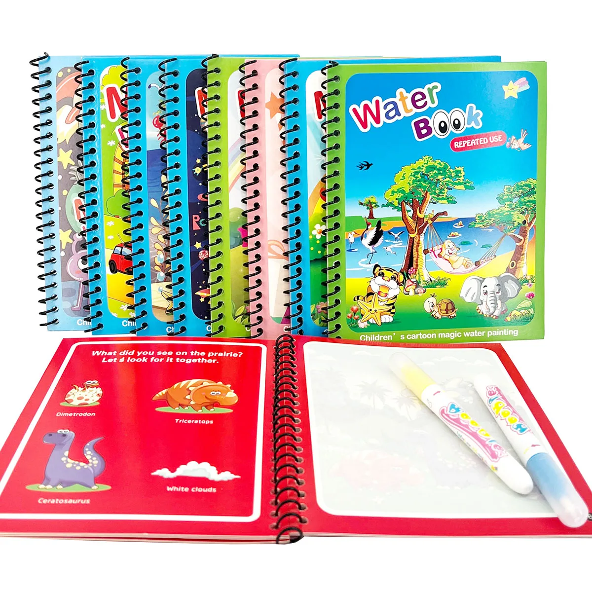 1pc Paper Water Drawing Books Magic Pen Coloring Book for Kids Doodle ...