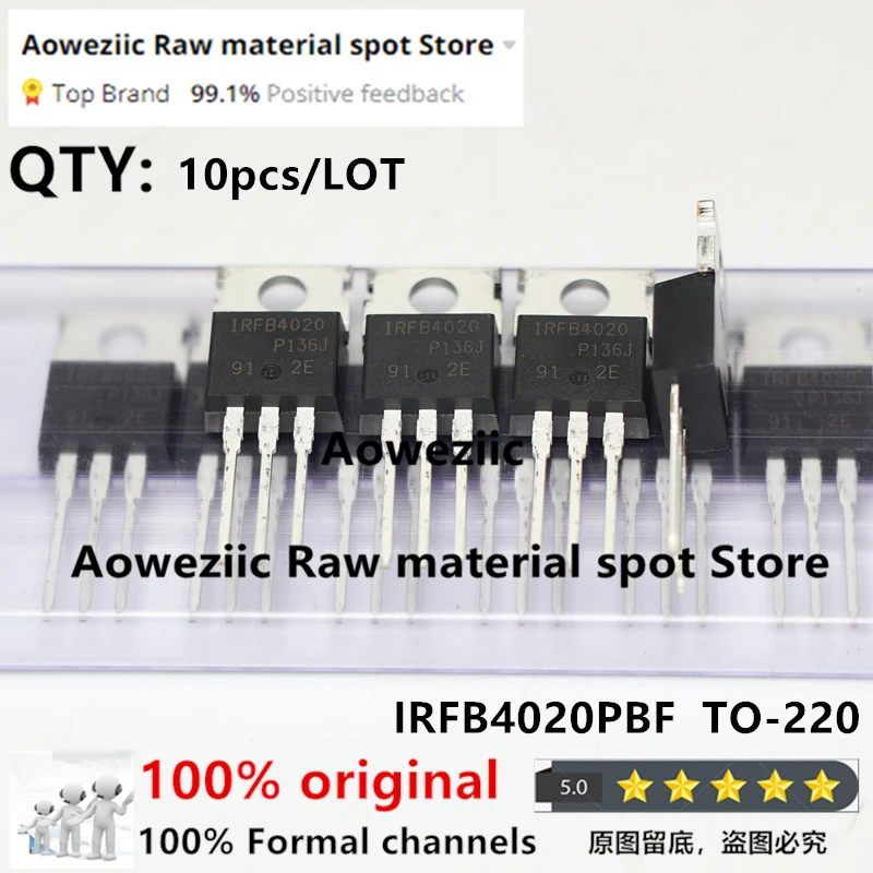 Aoweziic-MOSFET-N-Channel-IRFB4020PBF-IRFB4020-TO-220-200V-18A ...