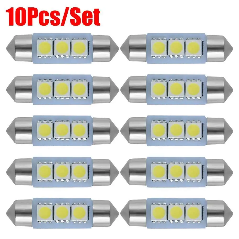10Pcs/Set C5W LED C10W Car Dome Bulbs Festoon Auto License Plate ...