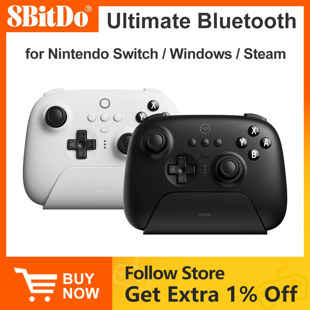 8BitDo Ultimate Bluetooth NS Switch Controller 얼티밋 무선 블루투스 게임 컨트롤러, 닌텐도 스위치 및 PC, 윈도우 10, 11, 스팀 ...