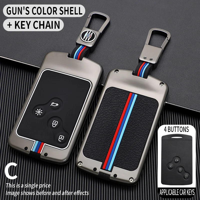 Zinc Alloy Silicone Car Key Case Cover For Renault Duster Captur Clio ...