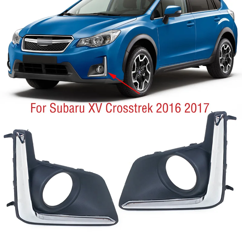 For-Subaru-XV-Crosstrek-2016-2017-Car-Front-Bumper-Fog-Light-Lamp-Frame ...
