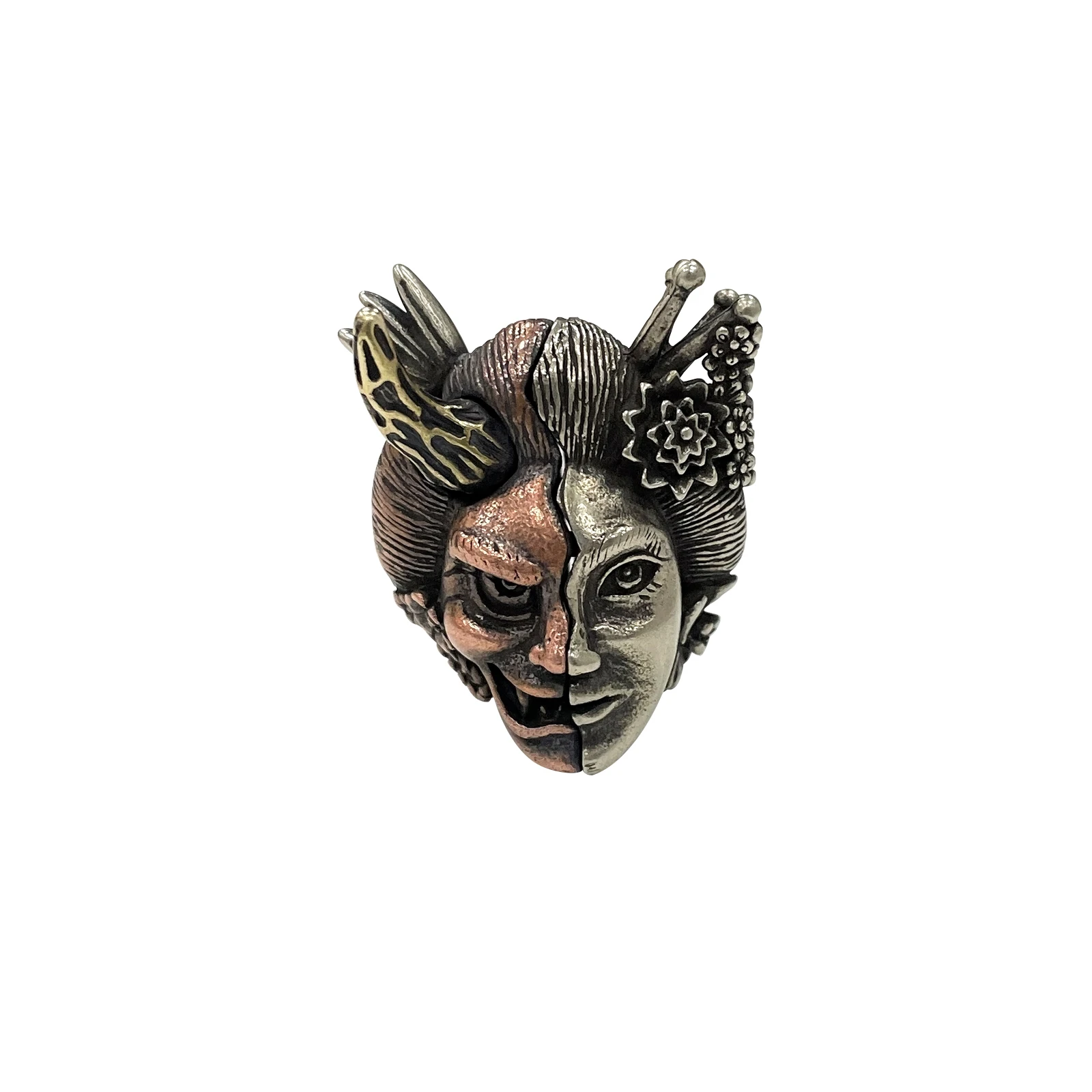 Demi-Demon-Hannya-Japanese-Geisha-Girl-Knife-Beads-DIY-EDC-Tools-Mental ...