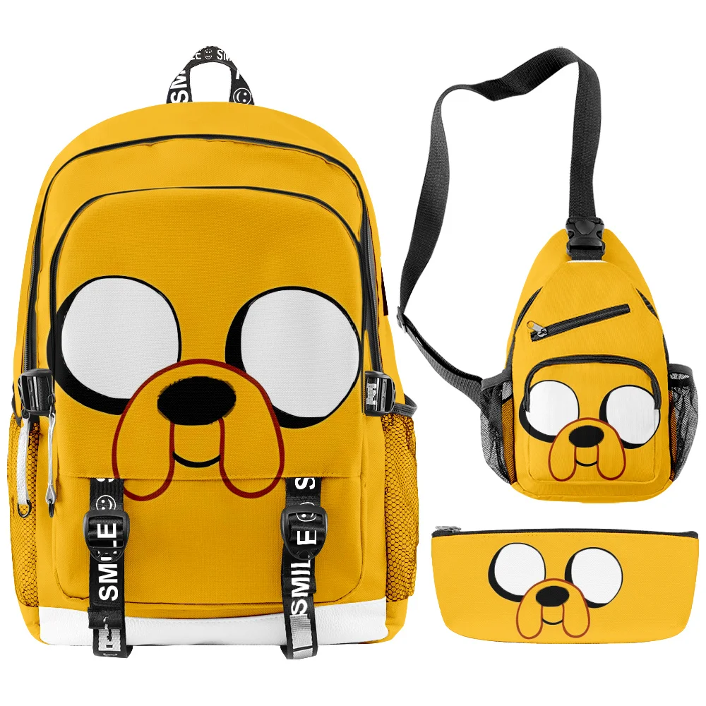 Anime-Backpacks-Finn-and-Jake-the-Dog-Face-Mochil-Students-Teenage ...