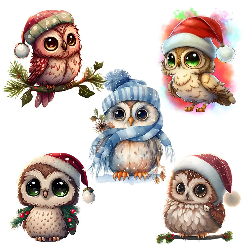 M415-Merry-Christmas-Owl-Wall-Sticker-Removable-Home-Decoration-Decals ...