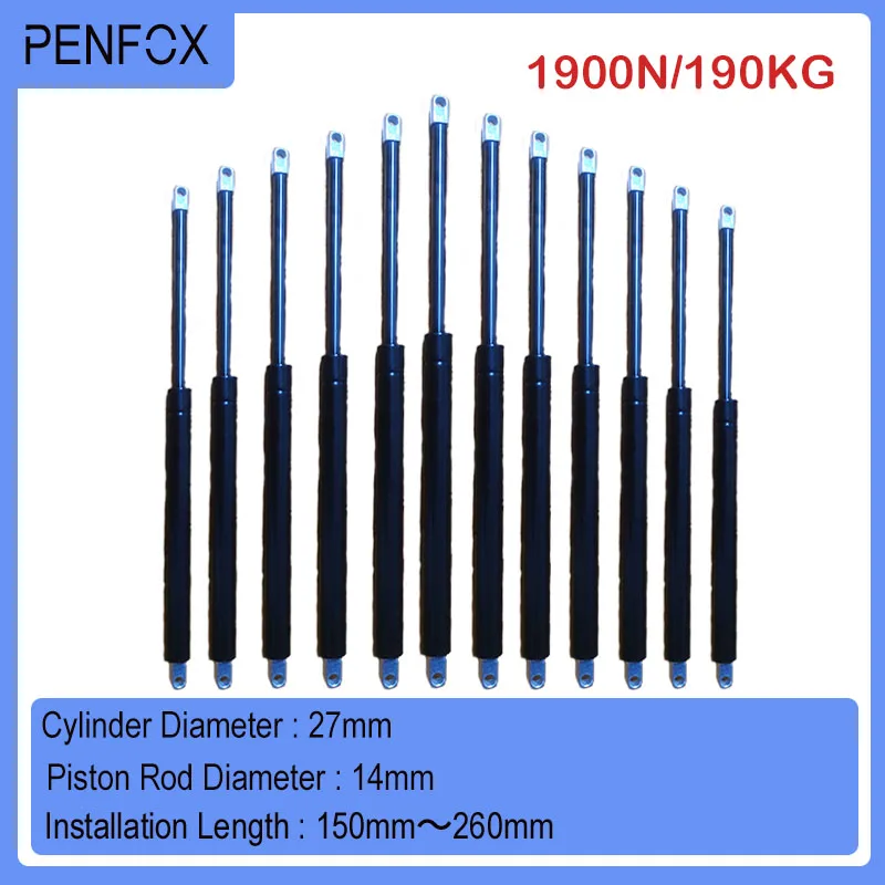 1PC-150-260mm-190kg-1900N-Universal-Strut-Bars-Gas-Spring-Shock ...
