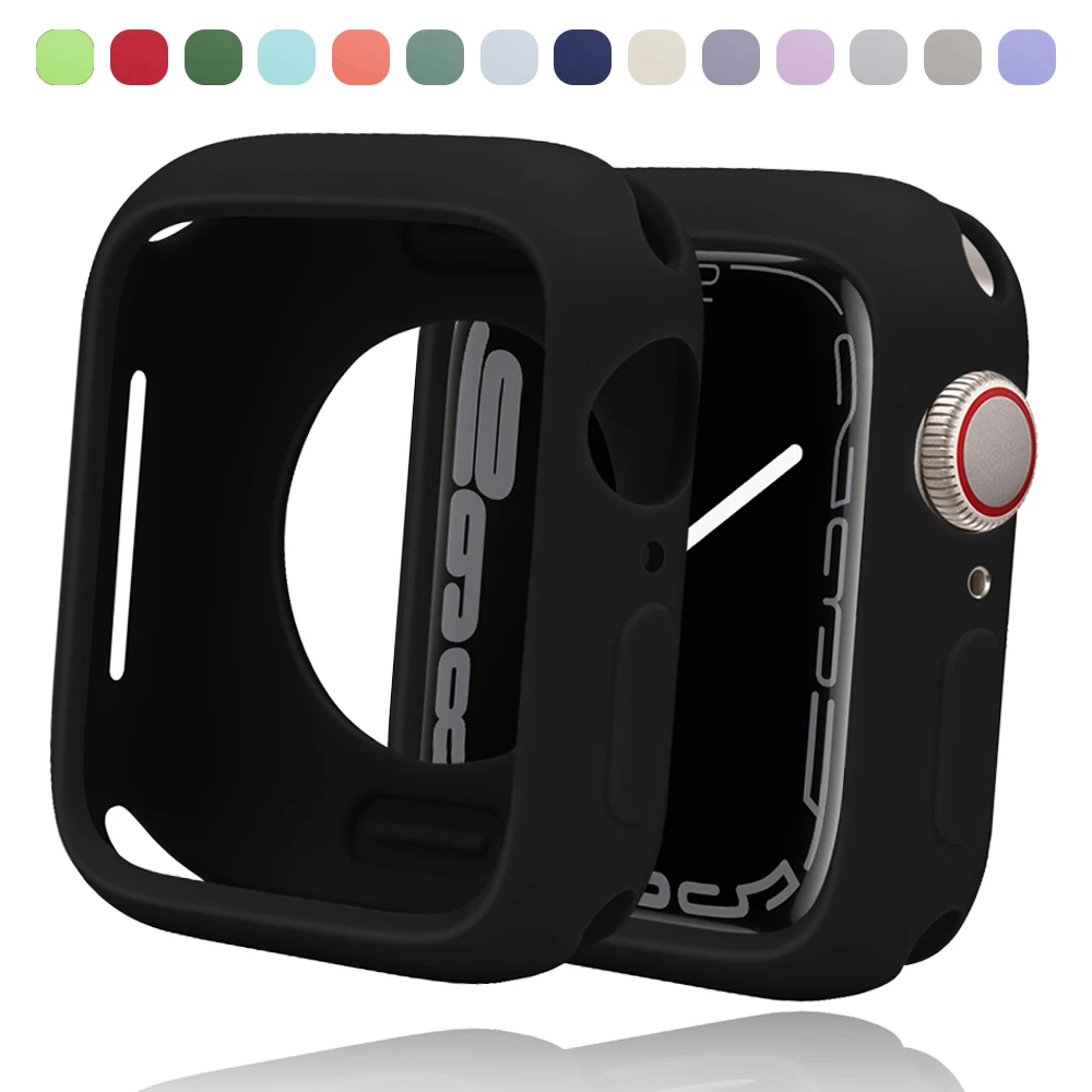 Soft-Silicone-Case-For-Apple-Watch-45mm-9-8-7-45mm-41mm-40mm-44mm ...