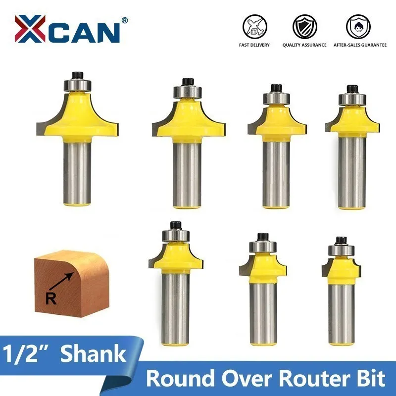 XCAN-Milling-Cutter-1-2-Shank-Corner-Round-Over-Edging-Router-Bit-for ...