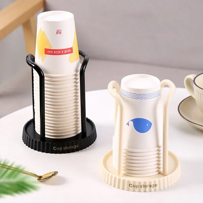 Disposable Cup Storage Holder Rack Shelf Water Tea Cups Dispenser Mug ...