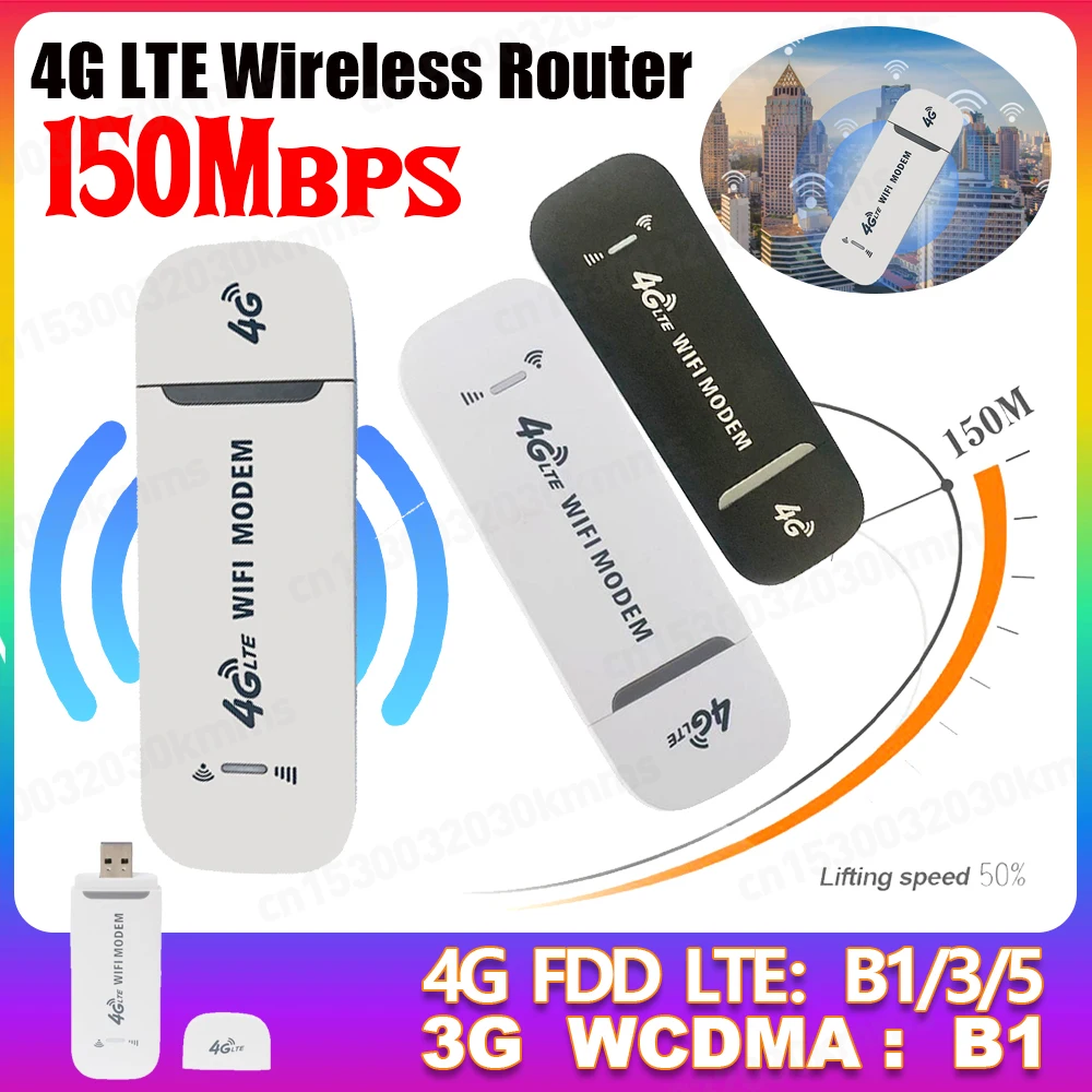 4G-LTE-Wireless-Router-USB-Dongle-150Mbps-Modem-Stick-Mobile-Broadband-Sim-Card-Wireless-WiFi ...