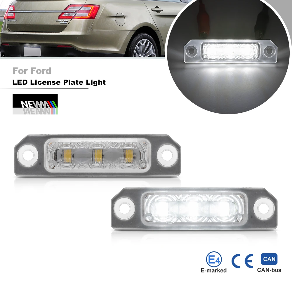 2X LED License Plate Lights for Ford Flex Focus Fusion Mustang Taurus ...