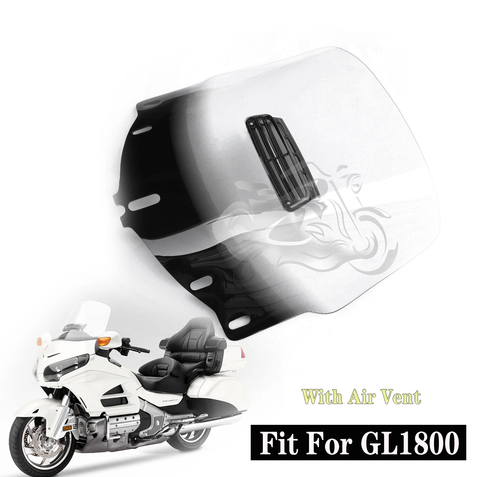Fit-For-Honda-2001-2017-Goldwing-GL1800-Motorcycle-Windscreen ...