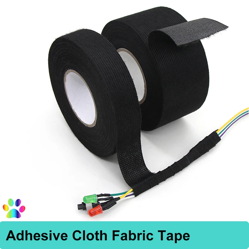 15m-Roll-Heat-resistant-Adhesive-Cloth-Fabric-Tape-9-50mm-Wire-Looms ...