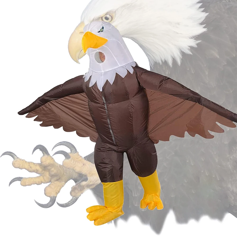 Inflatable Eagle Costume Air Blow Up Bald Eagle for Adult Halloween ...