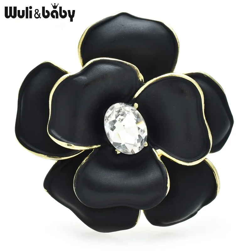 Wuli-baby-Classical-Camellia-Flower-Brooches-For-Women-Unisex-2-color ...