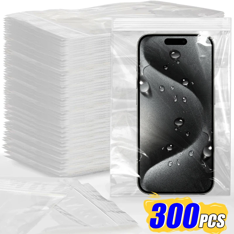 300-200-100PCS-Transparent-Mobile-Phone-Dust-Bag-Waterproof-Disposable ...