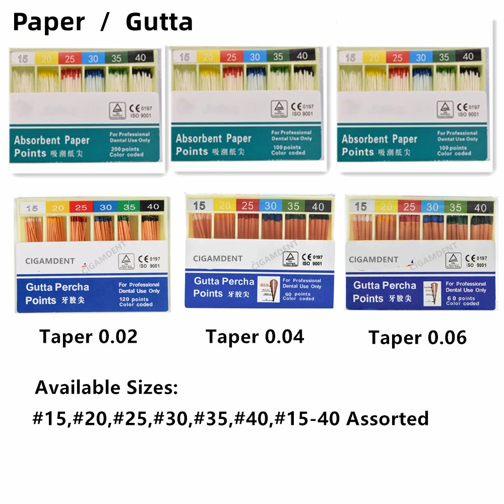 10-Box-Dental-Absorbent-Paper-Points-Root-Cancel-Endodontics-Gutta ...