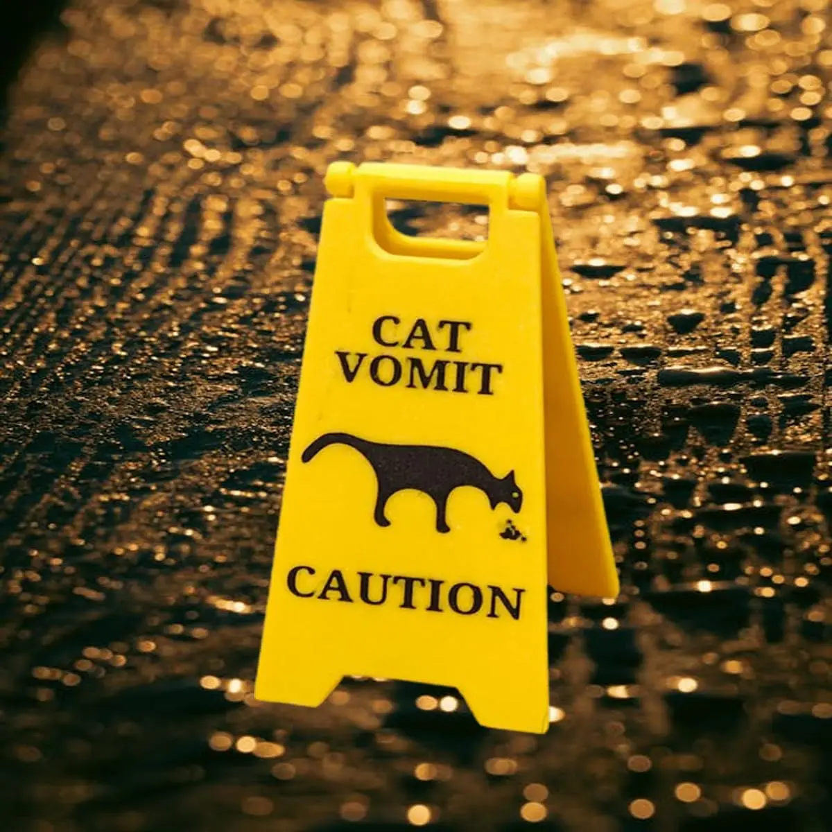 Cat Vomit Sign, Cat Vomit Sign Caution, Cat Warning Sign Decoration ...