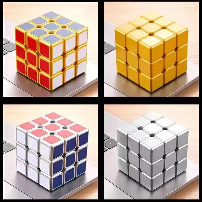 Alloy Decompression 3X3X3 speed Magic Cube Metal Unlimited Speed Game ...