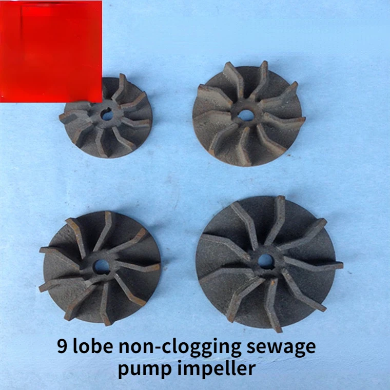 9-leaf-Non-clogging-Sewage-Pump-Impeller-Pig-Iron-Water-Pump-Impeller ...