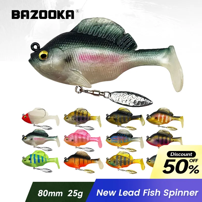 Bazooka-Fishing-Lure-Soft-Jig-Head-T-Tail-Lead-Wobbler-Silicone-Bait ...