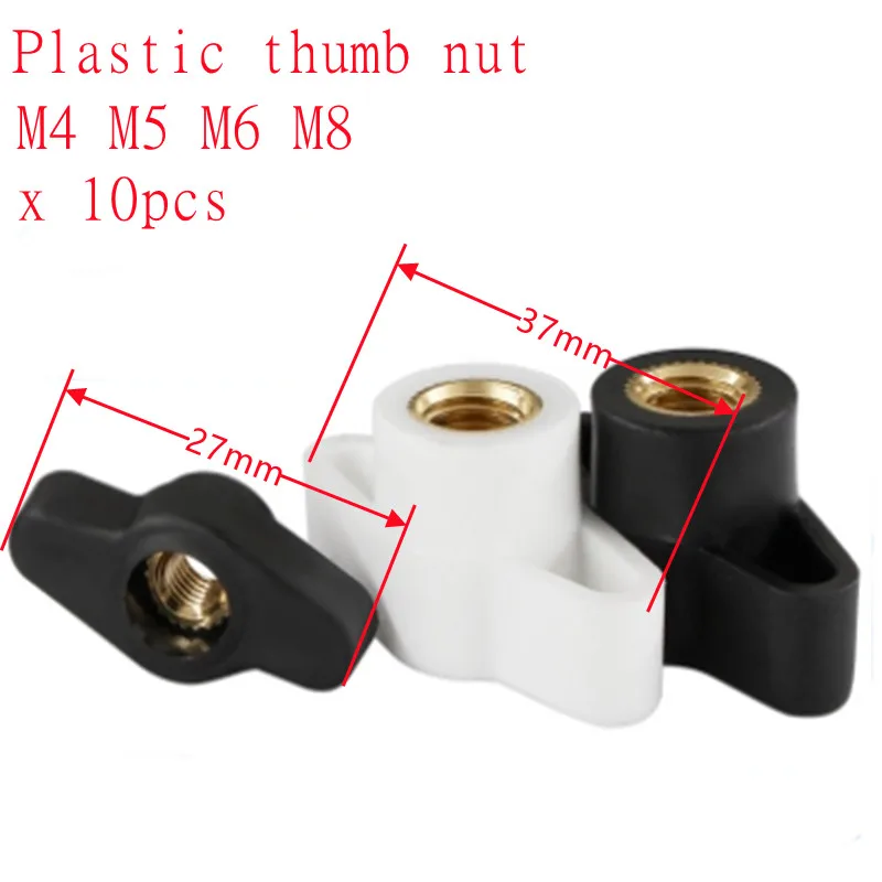 10pcs-lot-M4-M5-M6-M8-27-36-S-Plum-Bakelite-Hand-Tighten-Nuts-Black ...