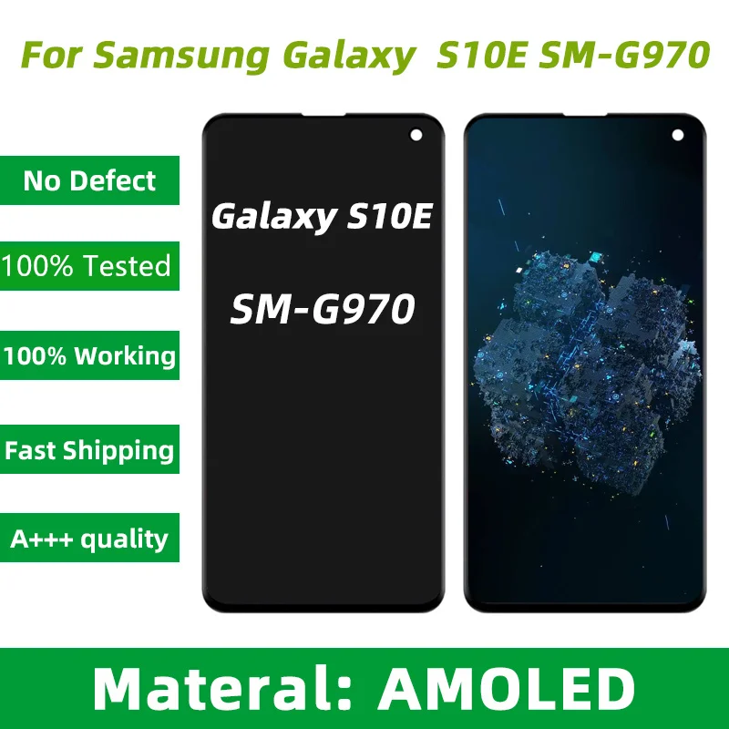 Super AMOLED LCD with Frame for SAMSUNG Galaxy S10E G970F G970 Display ...
