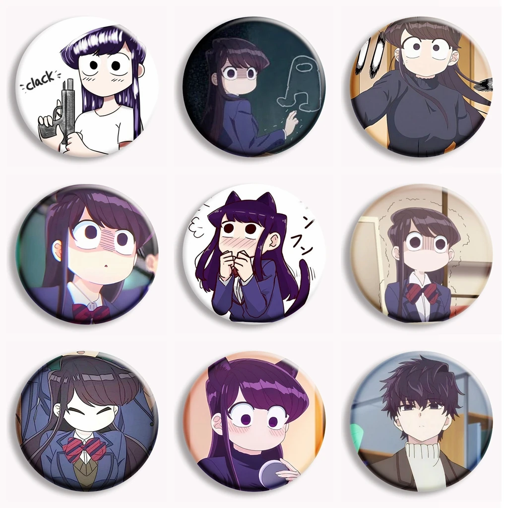 Komi-Can-t-Communicate-Comic-Button-Pin-Komi-San-Shousuke-Anime-Brooch ...