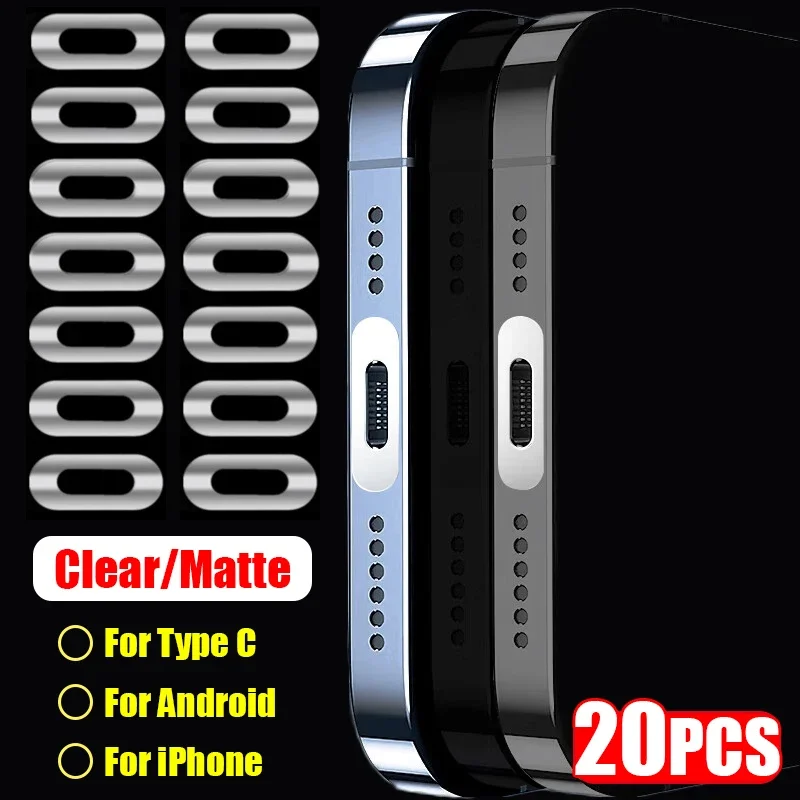 20-10PCS-Transparent-Protective-Film-Charging-Port-Protection-Stickers ...
