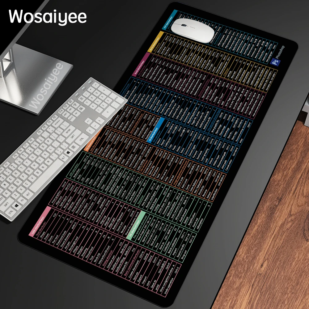 Grande-estendido-Mouse-Pad-com-borda-costurada-Office-Mouse-Pad-Excel ...