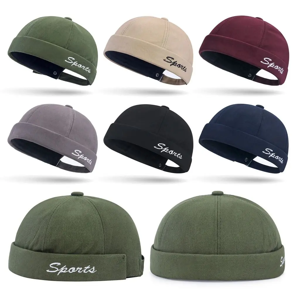Retro Women Men Brimless Beanie Hat Cap Spring Autumn Breathable Cotton ...