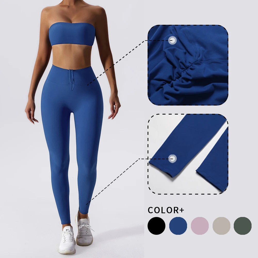WISRUNING-Drawstring-High-Waist-Yoga-Leggings-for-Fitness-Push-Up ...
