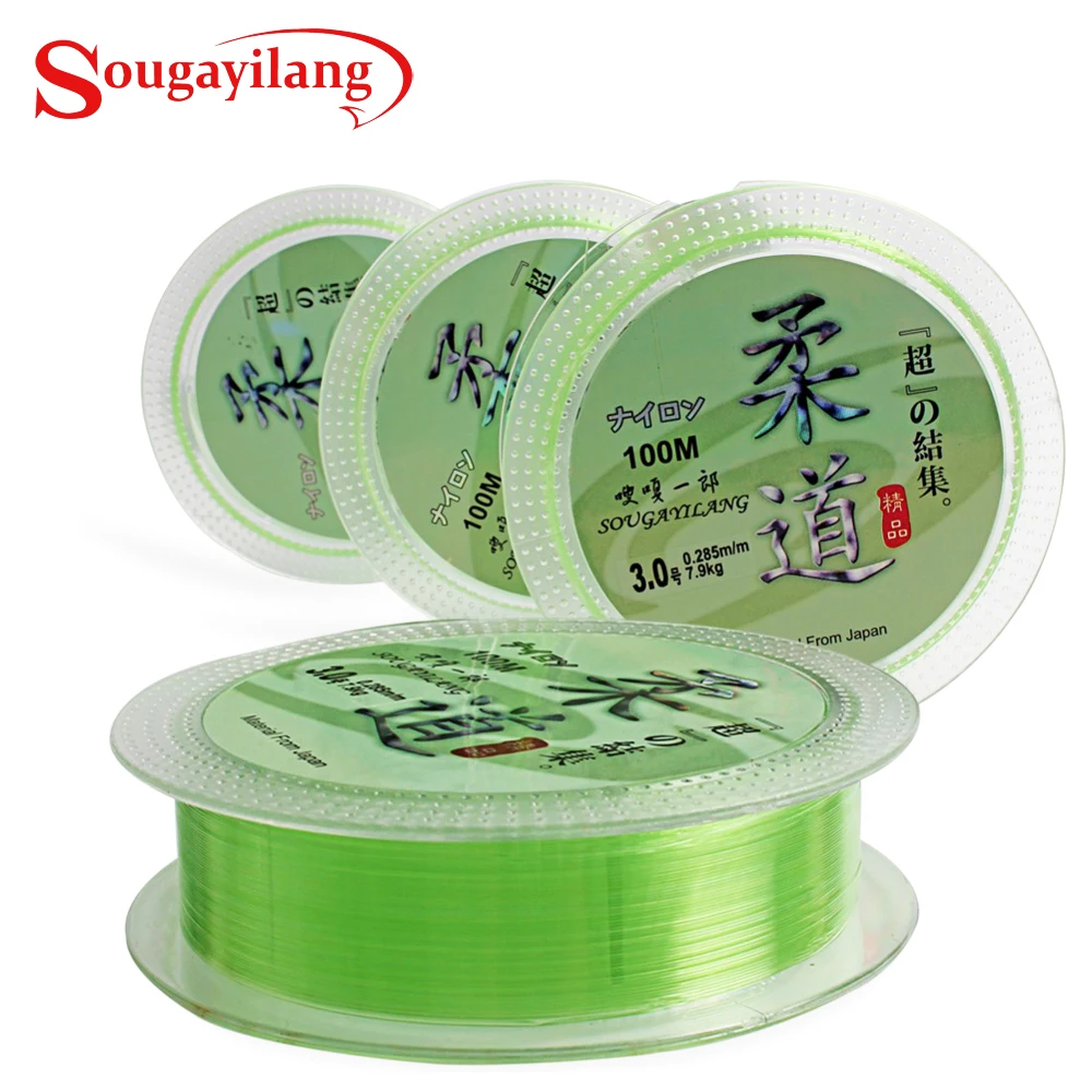 Sougayilang-Transparent-Fluorocarbon-Fishing-Line-Green-100m-0-6-0 ...