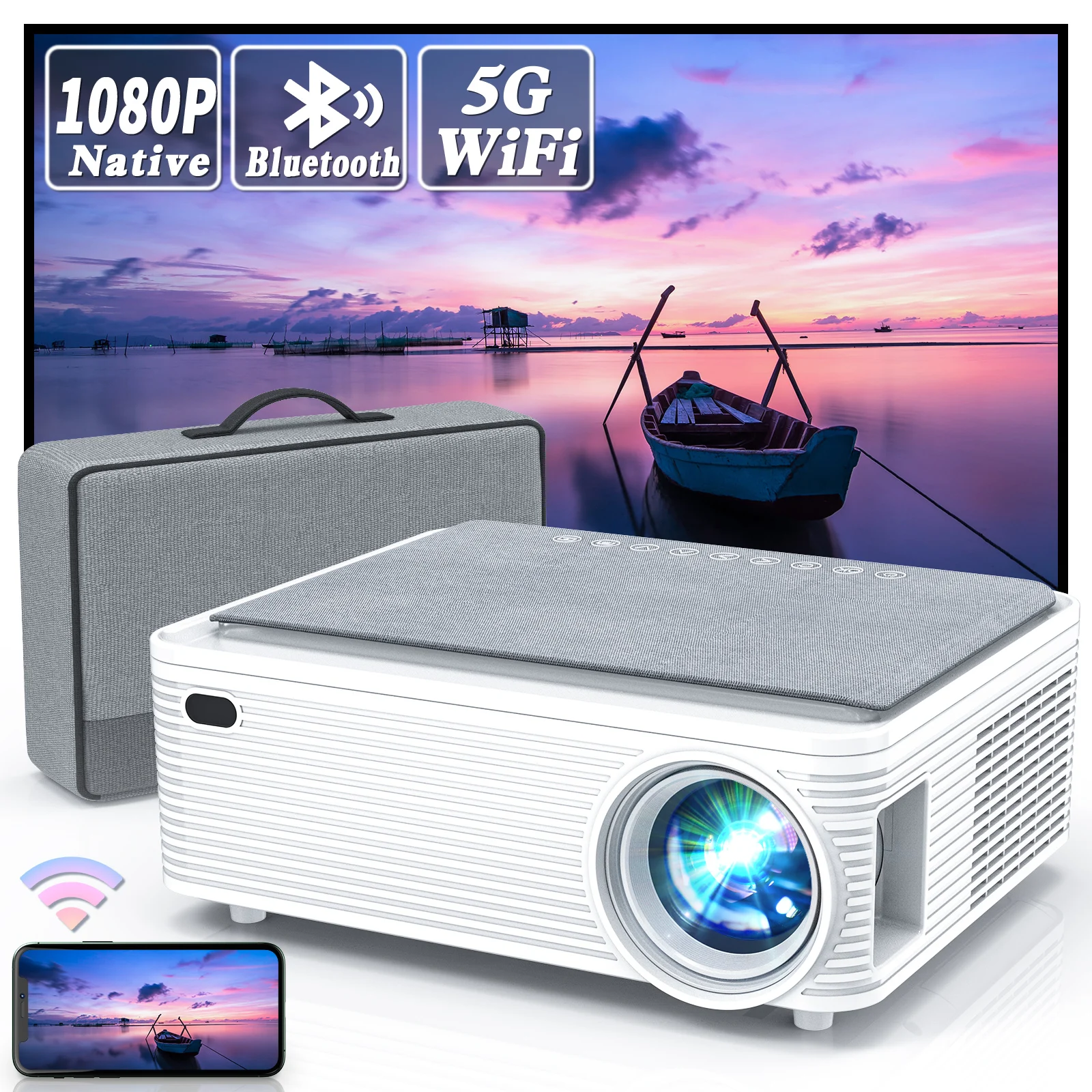 ZAOLIGHTEC-X5-Projector-1080P-LED-Portable-Bluetooth-WIFI-Full-HD ...