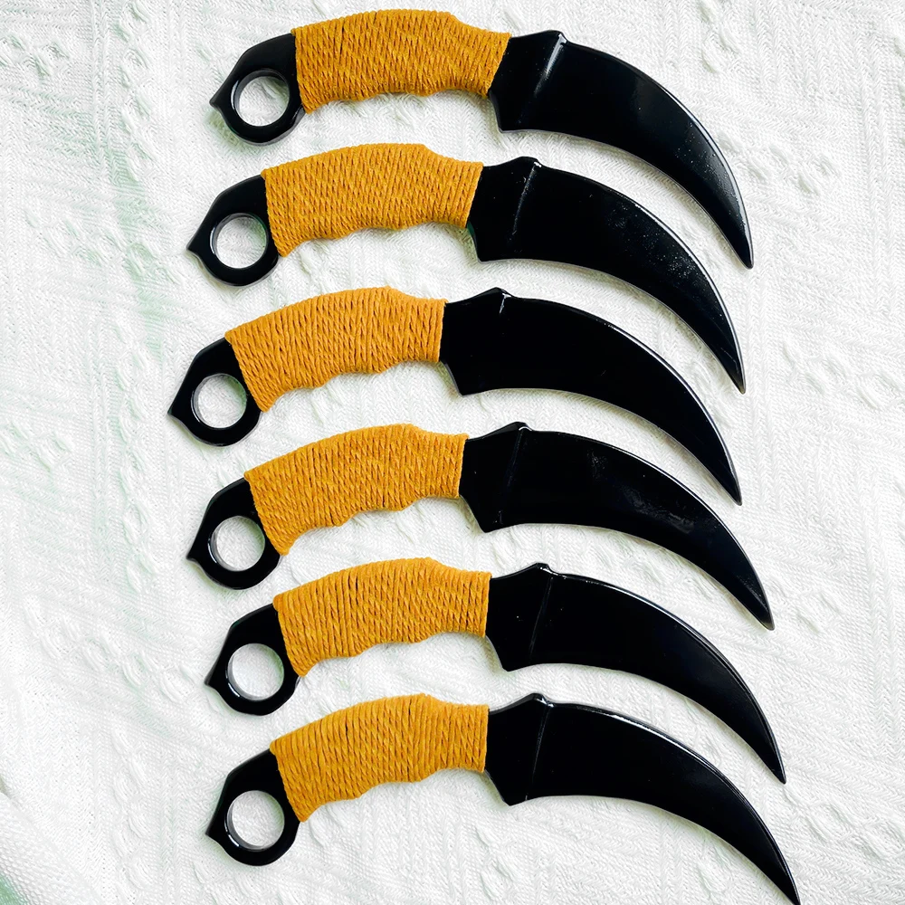 1pc Handcrafted Natural Obsidian Curved Knife - Handmade Obsidian ...