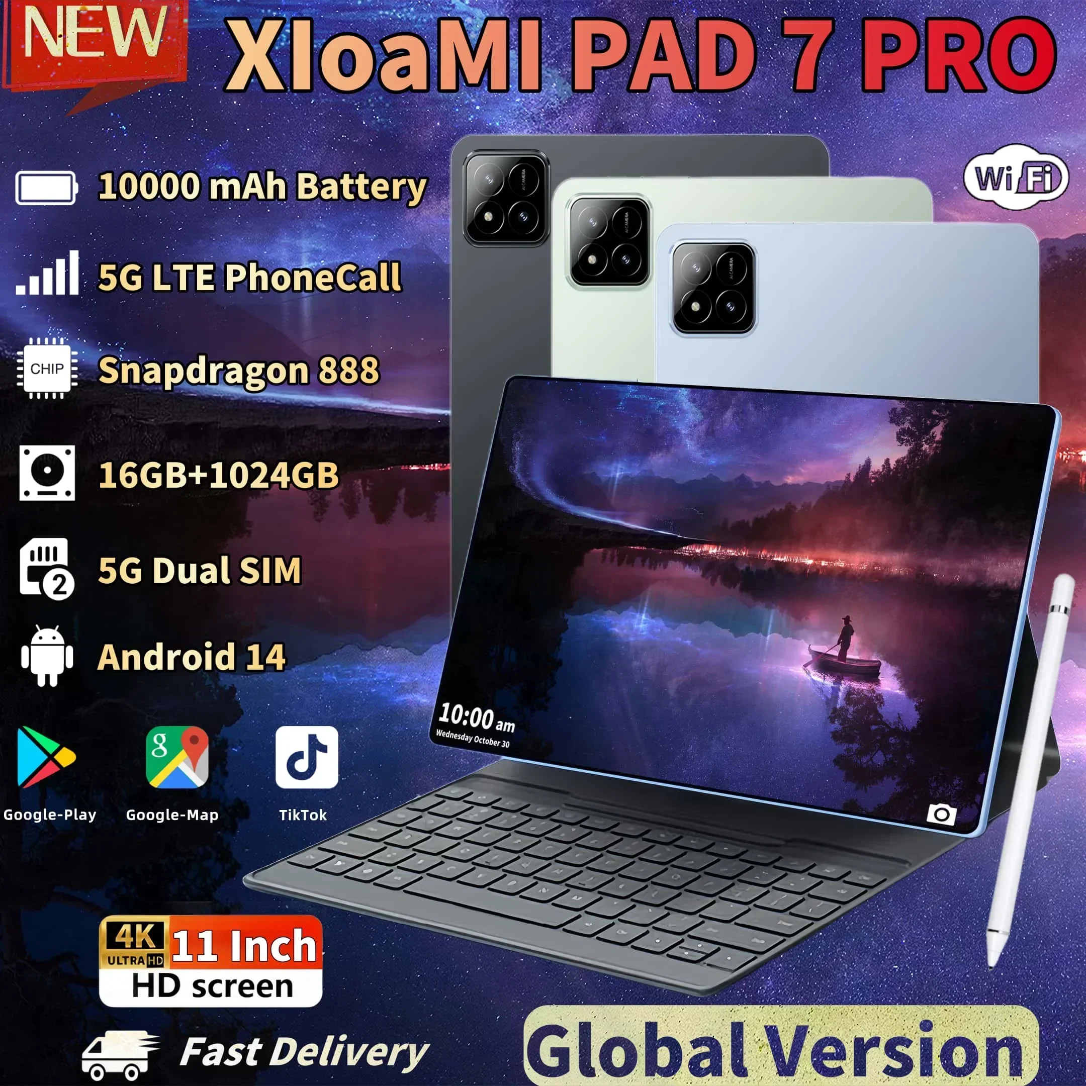 2024-New-Product-XioaMI-Global-Version-PAD-7-Pro-Android-14-Tablet-16GB ...