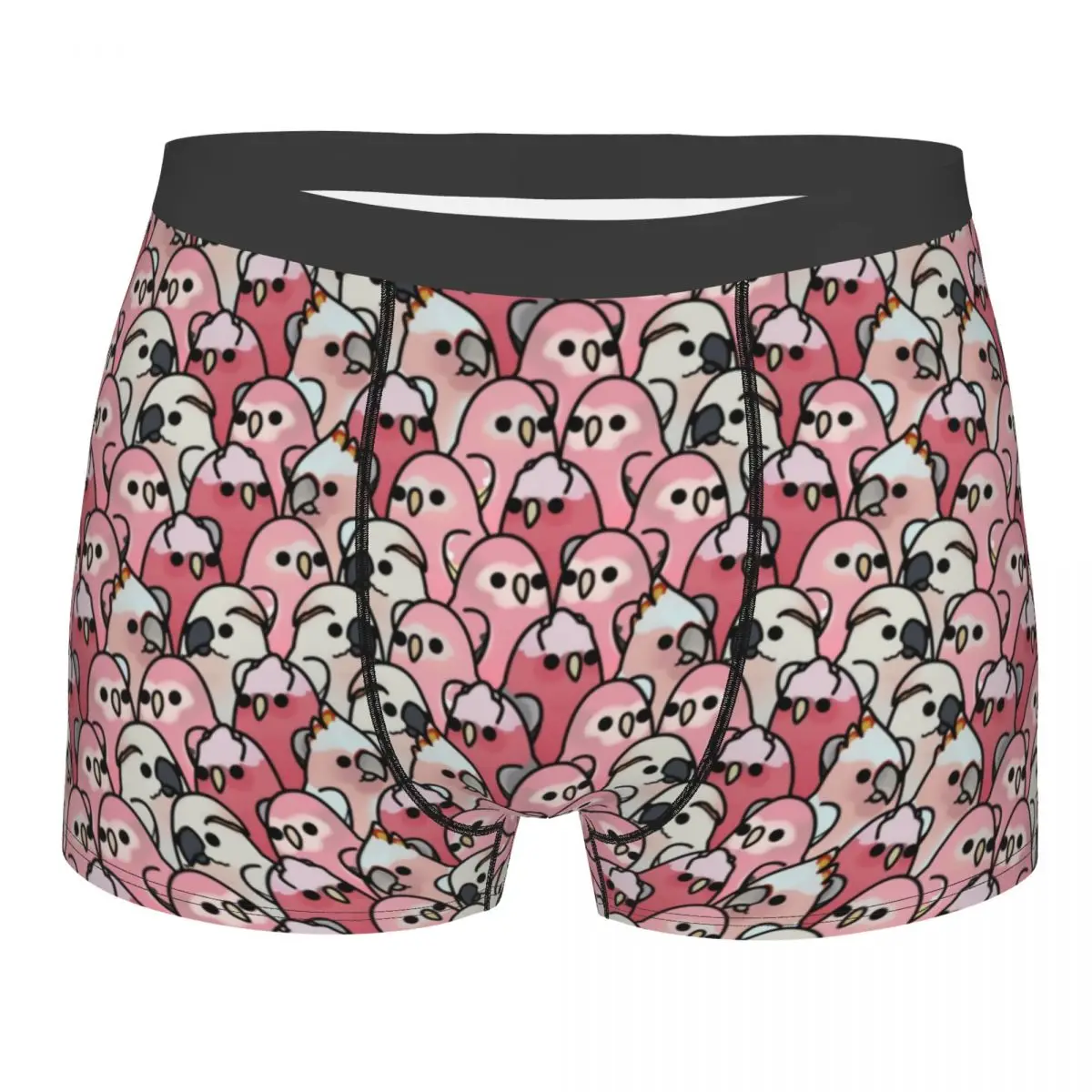 Custom-Novelty-Too-Many-Birds-Pink-Parrot-Posse-Pattern-Boxers-Shorts ...