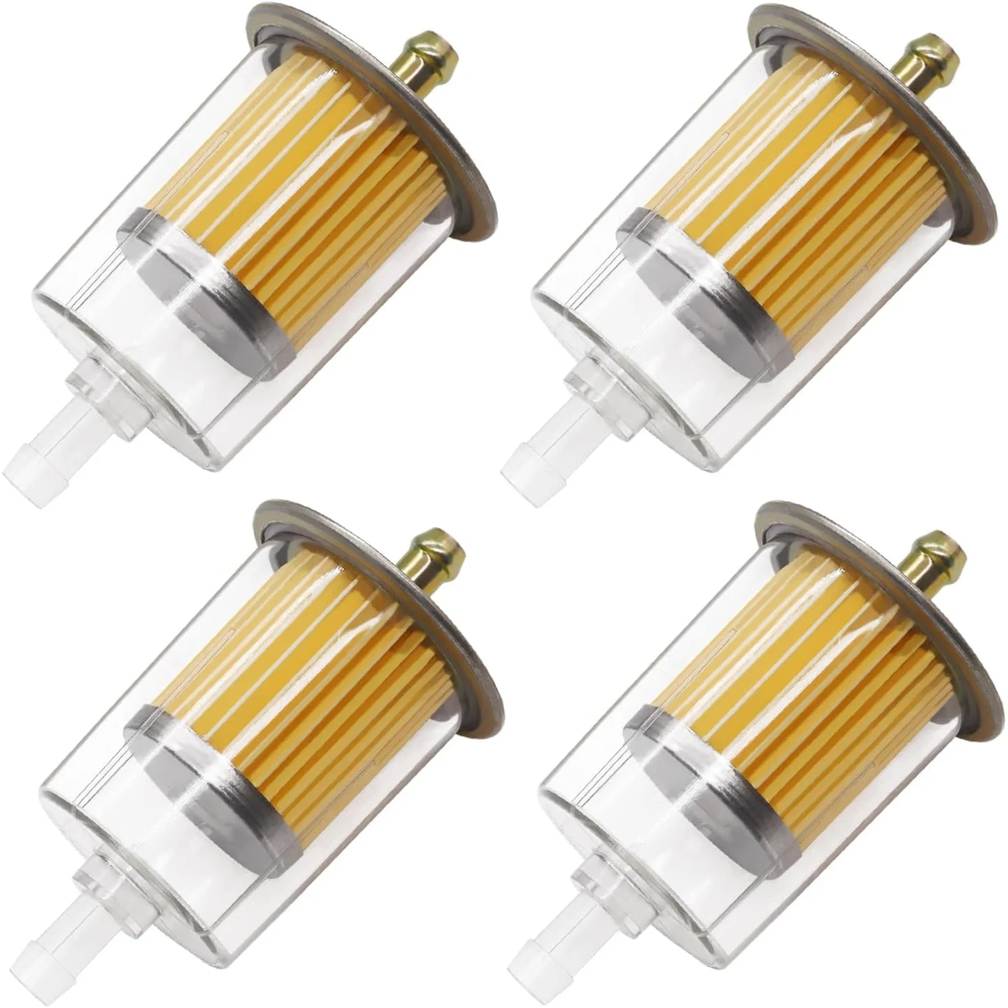 4 pieces of 5/16 inch universal fuel filters with 8 pieces of 14mm hose ...