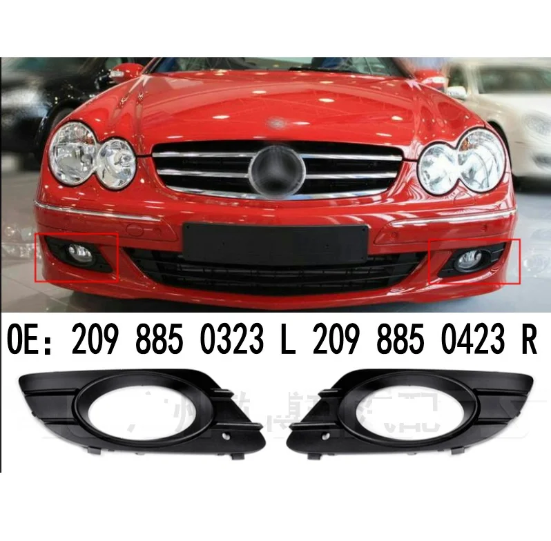 Front-bumper-fog-light-frame-grille-For-Mercedes-Benz-CLK-Class-W209 ...