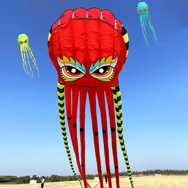 8M-5-color-Soft-Octopus-Kite-Tear-Resistant-Nylon-Beach-Octopus ...