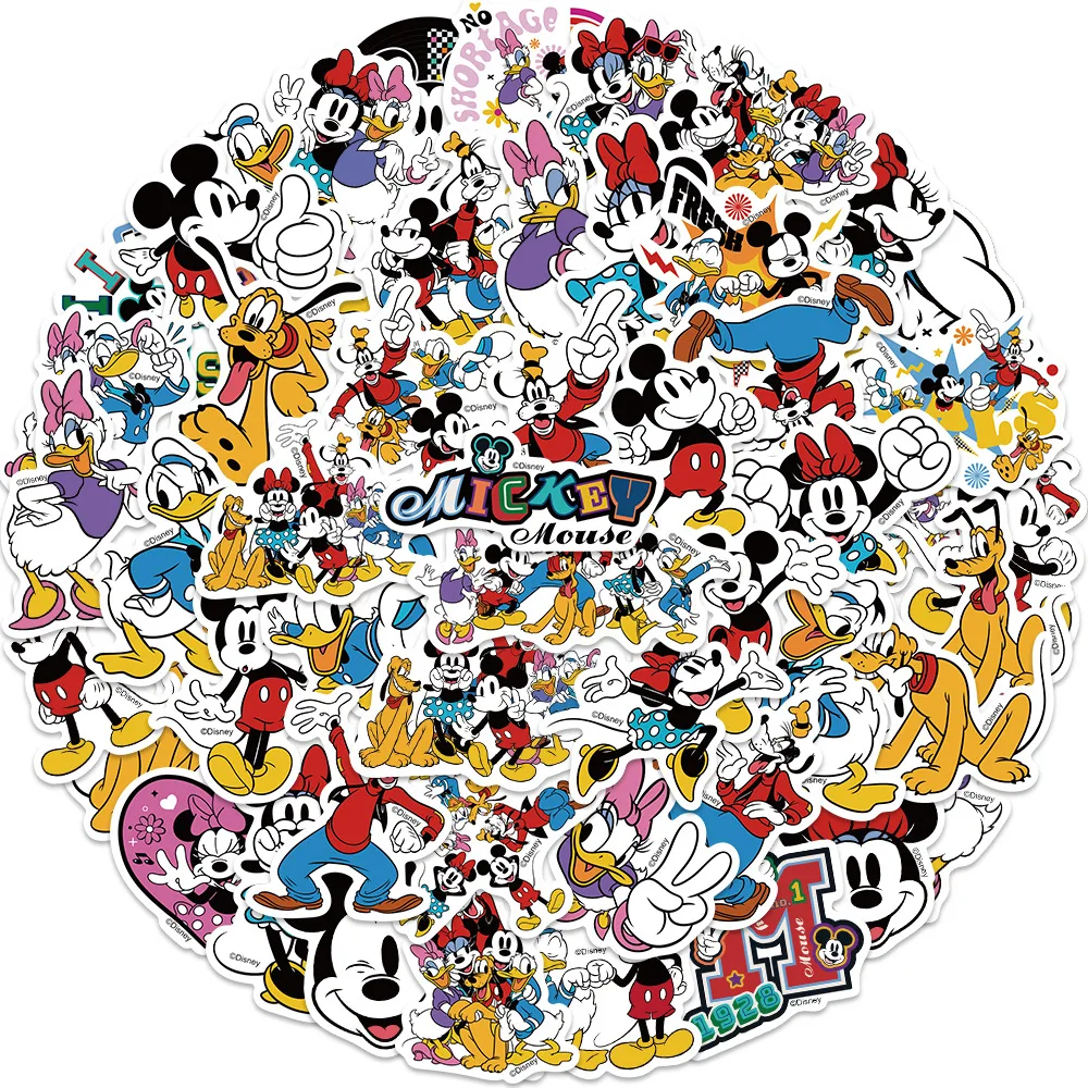 Mickey Mouse Christmas Stickers | Cartoon Sticker Mickey Mouse - 50pcs ...