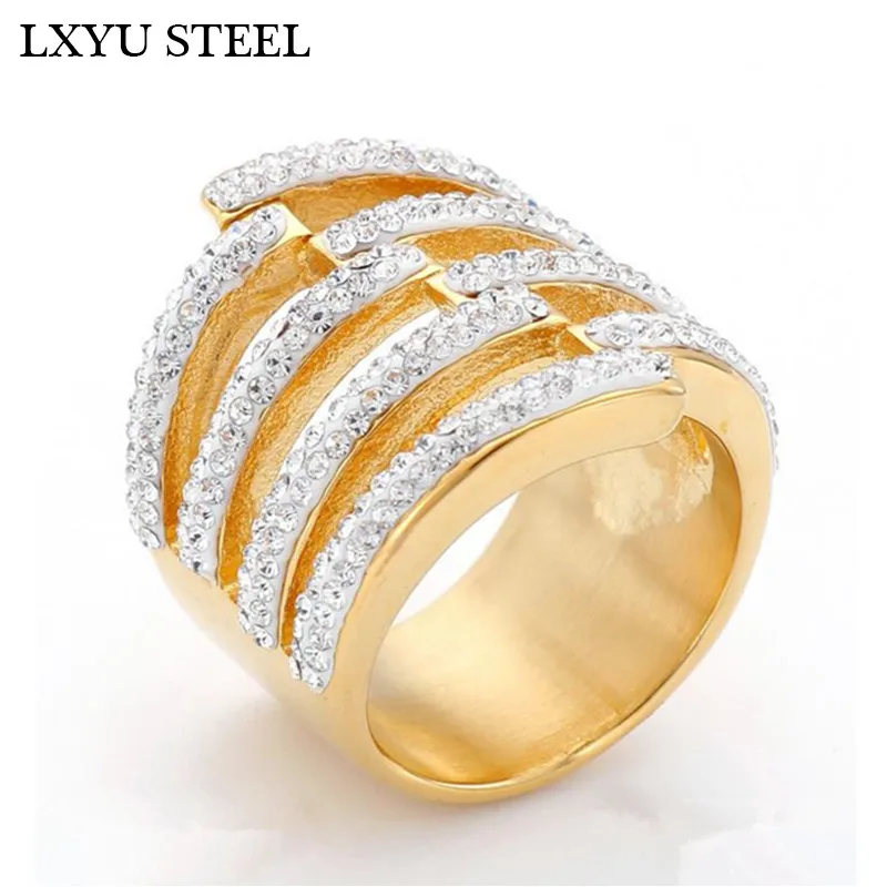 Geometric-Shape-Stainless-Steel-Women-Ring-Party-Accessories-Daily ...