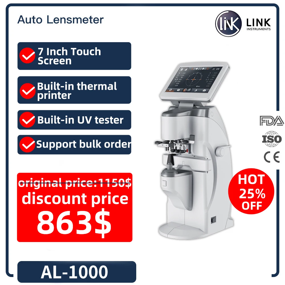 Link marca optometria equipamento lensmeter automático digital óptico ...