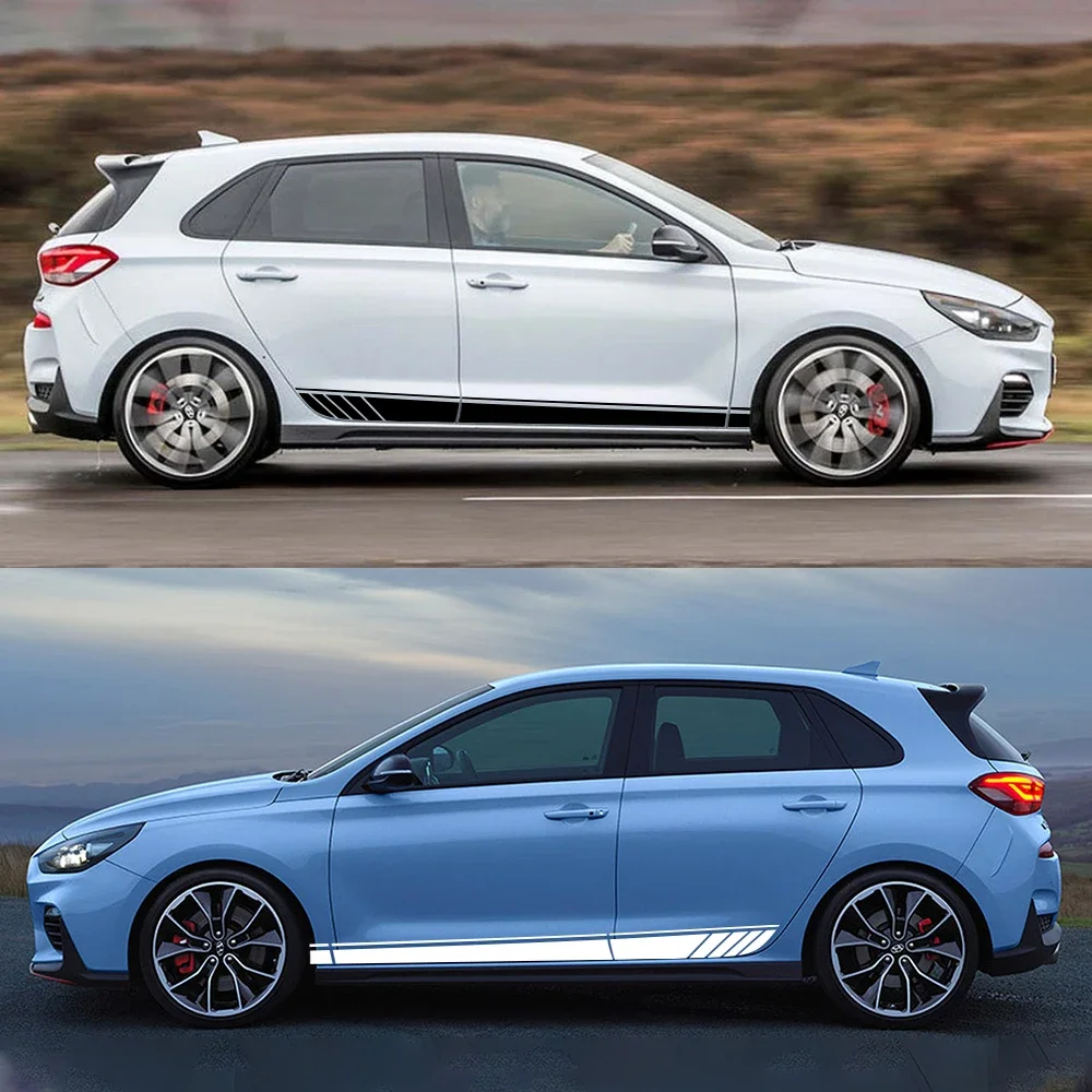 2Pcs Car Decals For Hyundai i30 I30N N-Line GDI MK3 Racing Sport Stripe ...